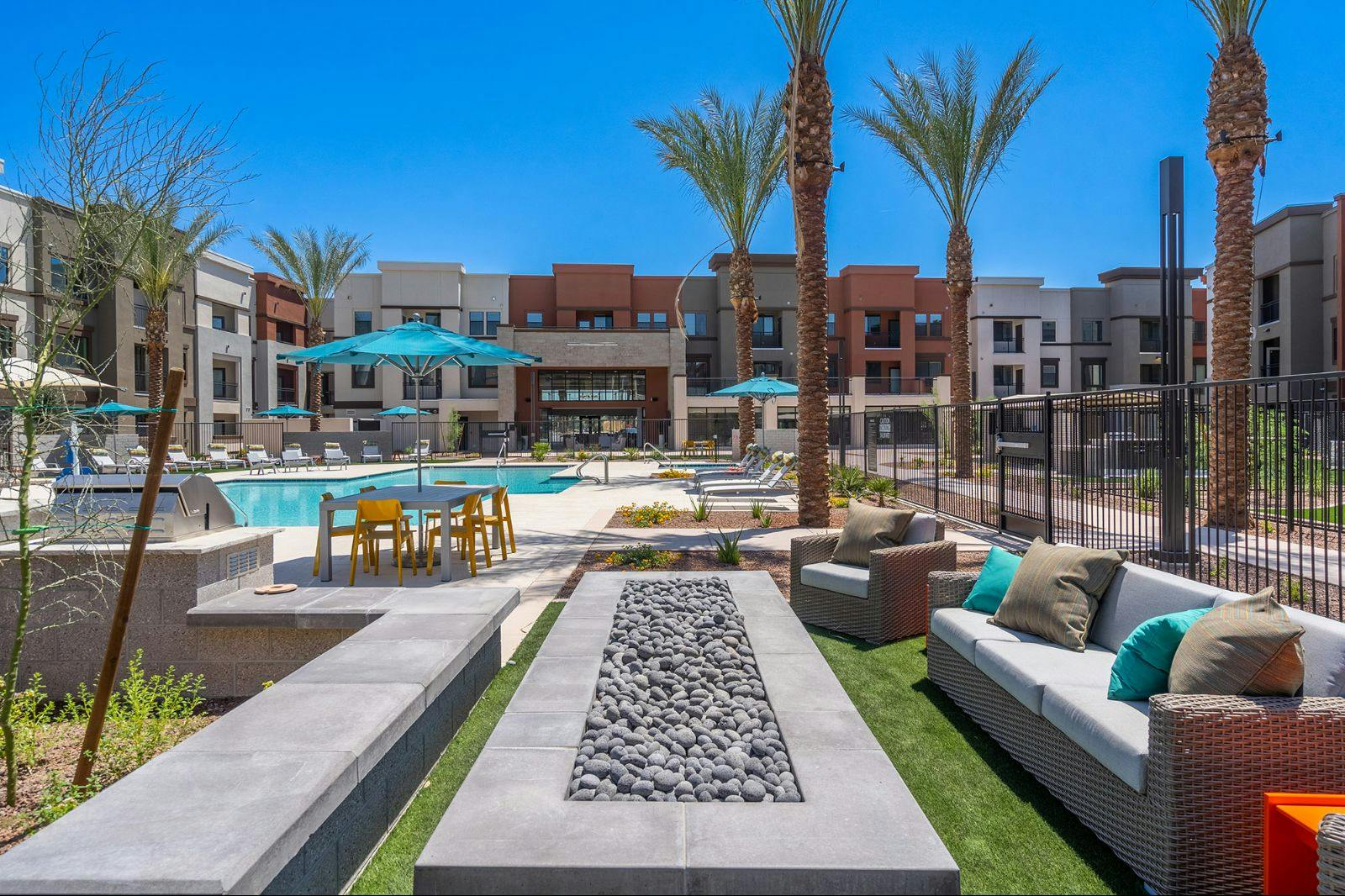 Swimming Pool with Firepit